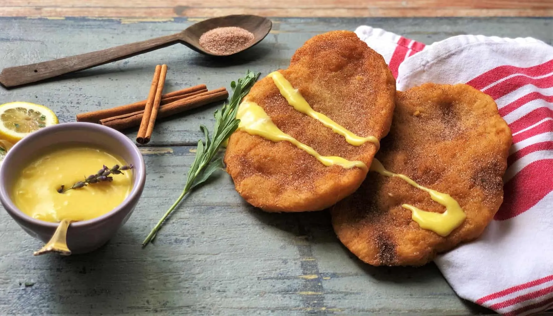 Cinnamon-Sugar Fry Bread with Lavender-Lemon Curd - PowWows.com