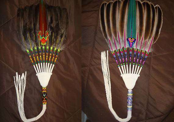 Native American Beaded Fans